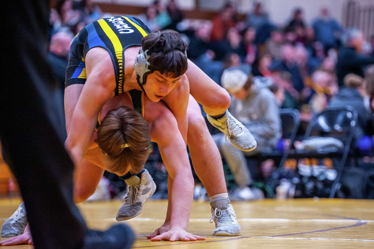 PHOTOS: Dow and Midland high take part in wrestling district tournamen