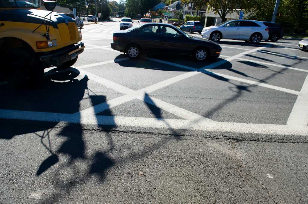 "Dont' block the box" enforcement light