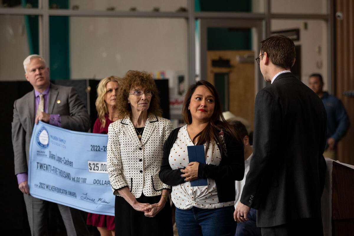 San Antonio teacher Diana Lopez surprised with $25,000 check