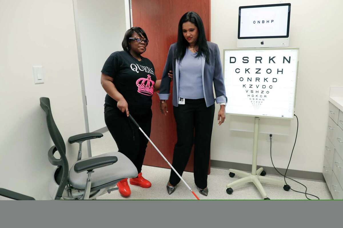 A Houston woman with low vision is regaining her independence
