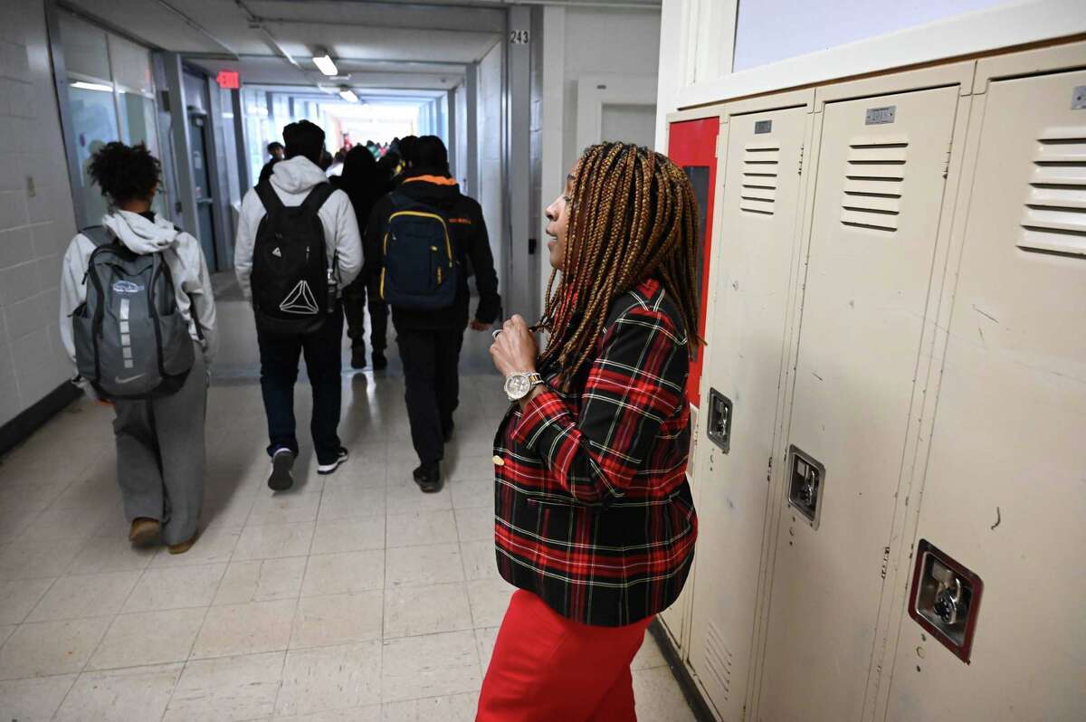 With 'red shirts' and police, improvement seen in Schenectady schools