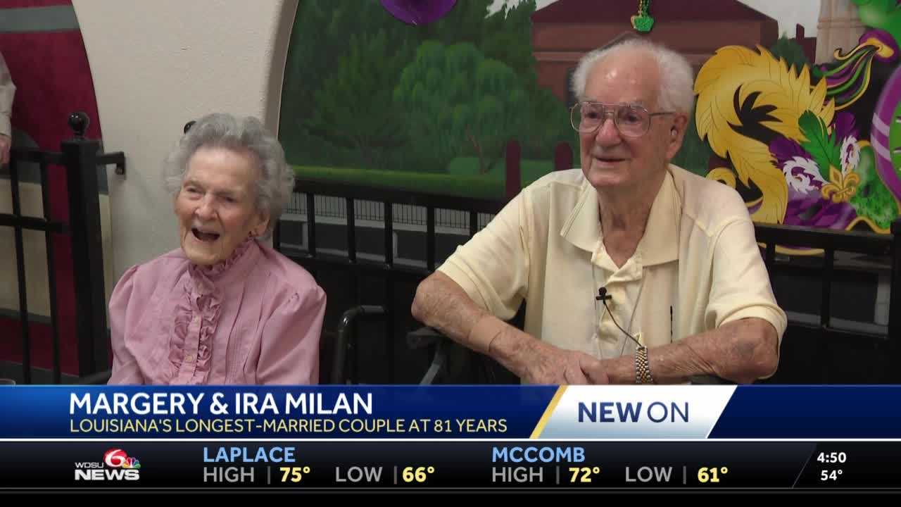 A Louisiana couple married for 81 years has been named the longest ...