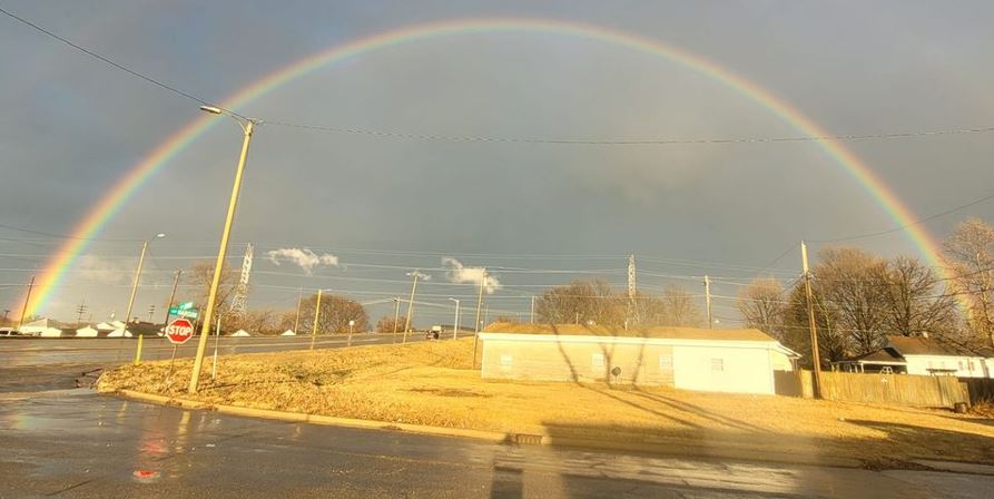 Riverbend rainbow seen Tuesday in Wood River
