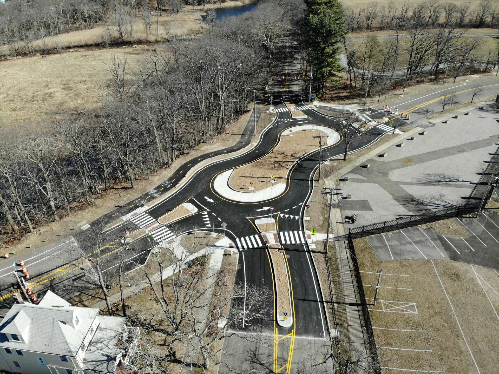 Dangerous New Haven intersection gets a 'peanut' to boost safety