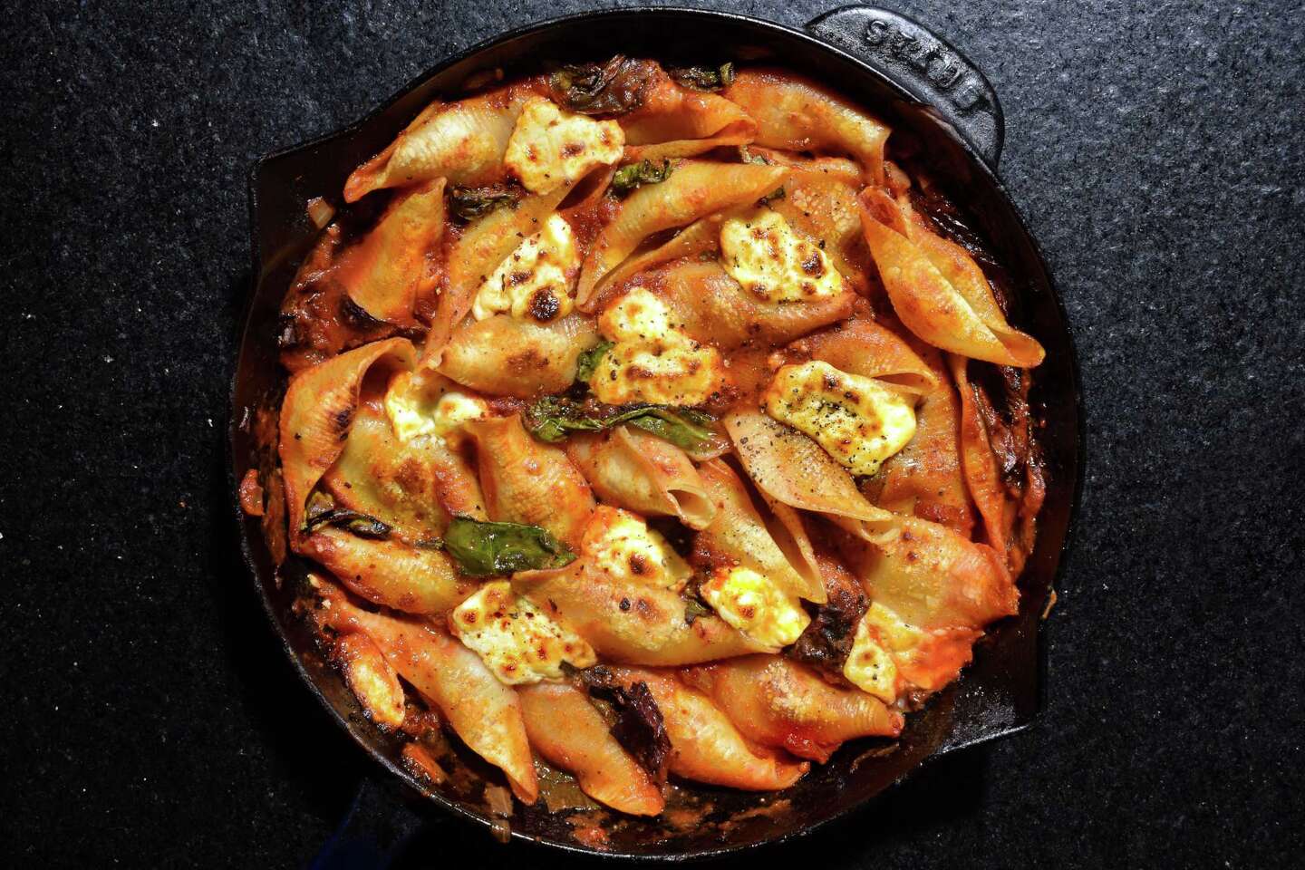 Recipe: Baked Pasta Shells with Tomato, Ricotta and Chard