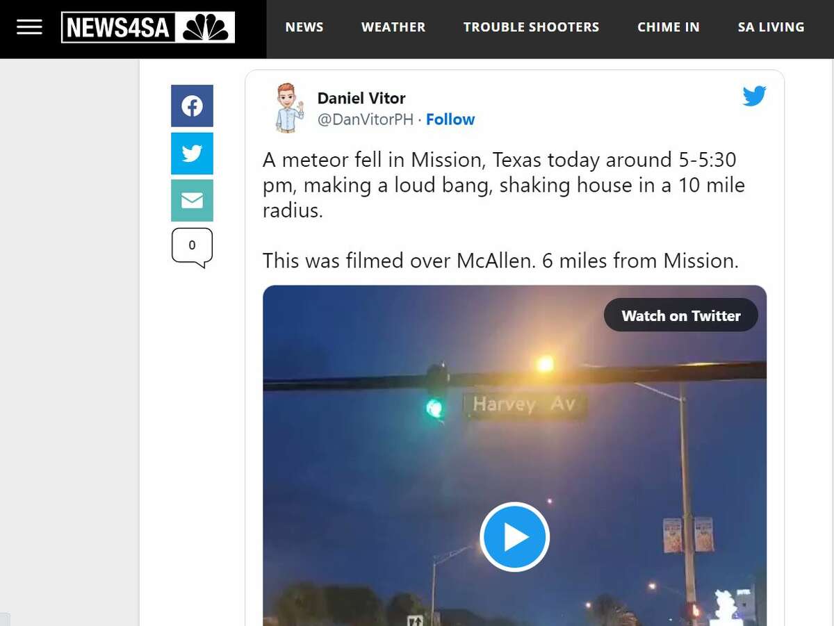 Meteor video used by news outlets isn’t from Texas