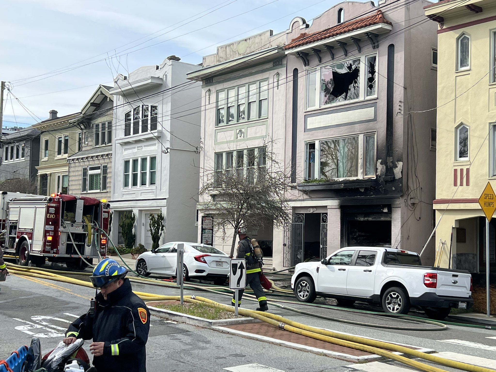 Fire near San Francisco’s Presidio displaces 13