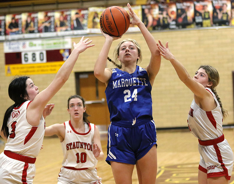 Photos of Staunton's girls basketball win over Marquette