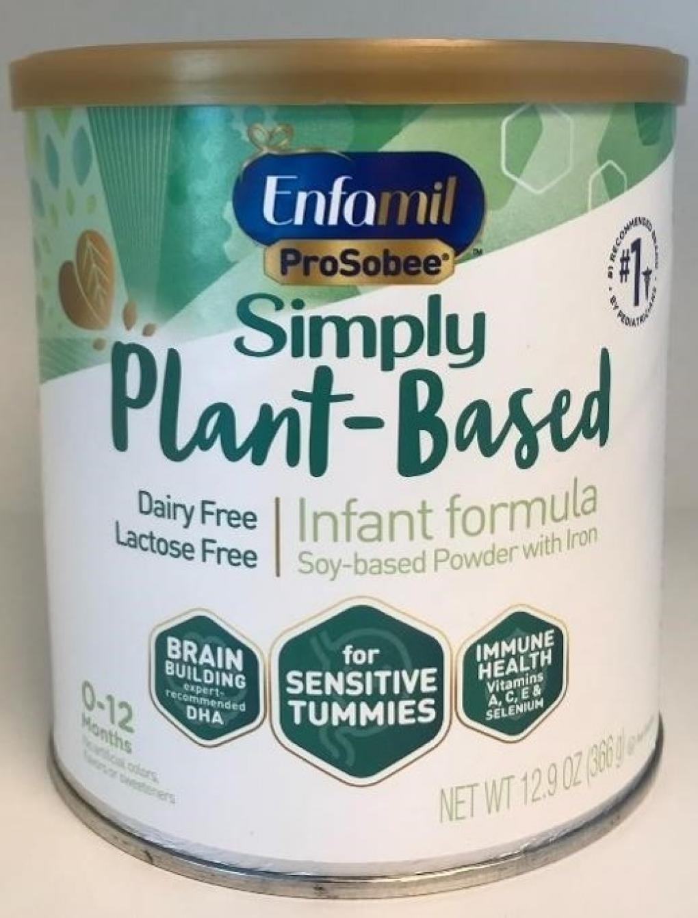 145,000 cans of plant-based Enfamil baby formula recalled
