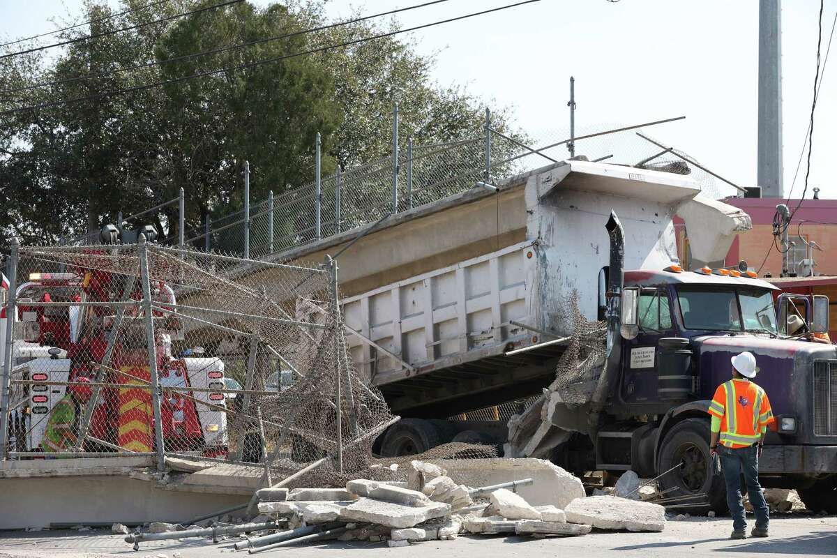Pedestrian bridge collapses in San Antonio, prompting road closure