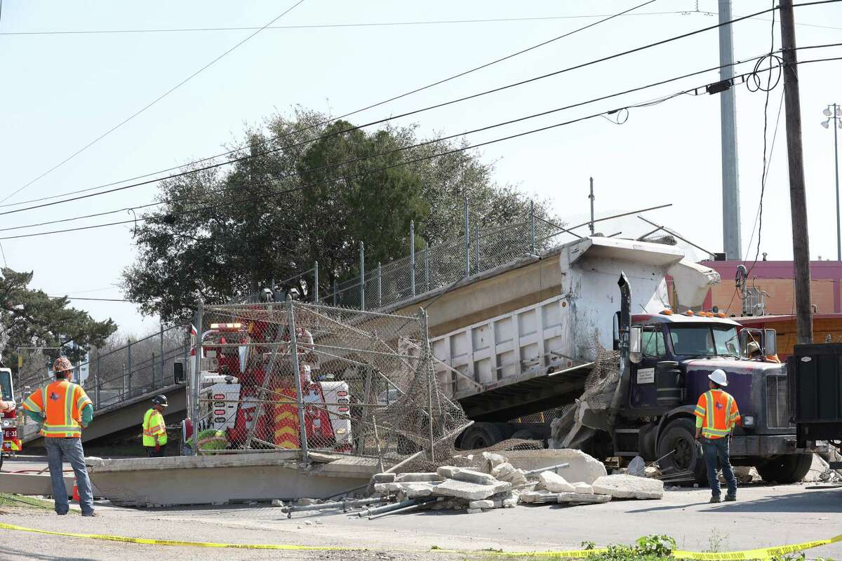 Pedestrian bridge collapses in San Antonio, prompting road closure