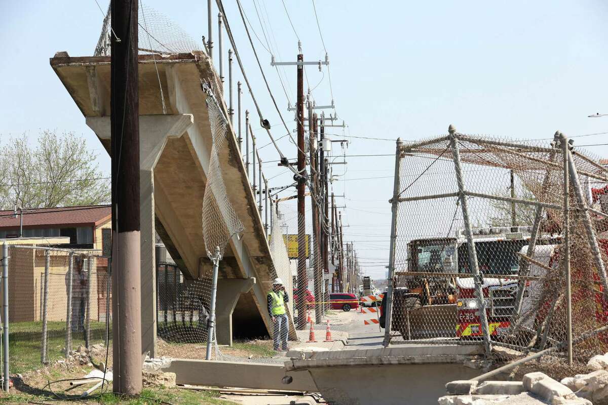 Pedestrian bridge collapses in San Antonio, prompting road closure