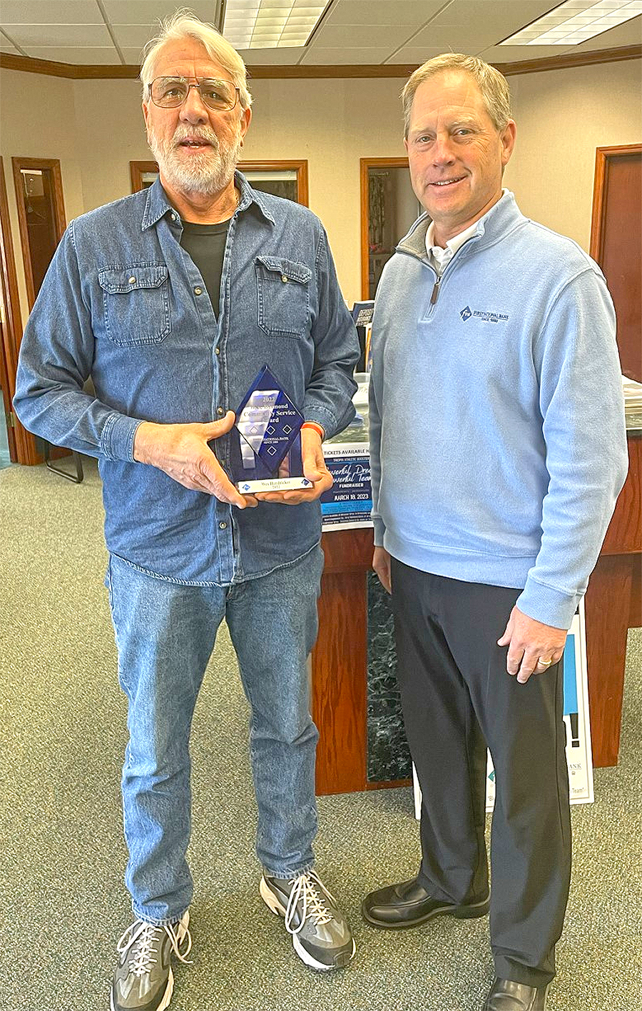 First National Bank accepting community service award nominees