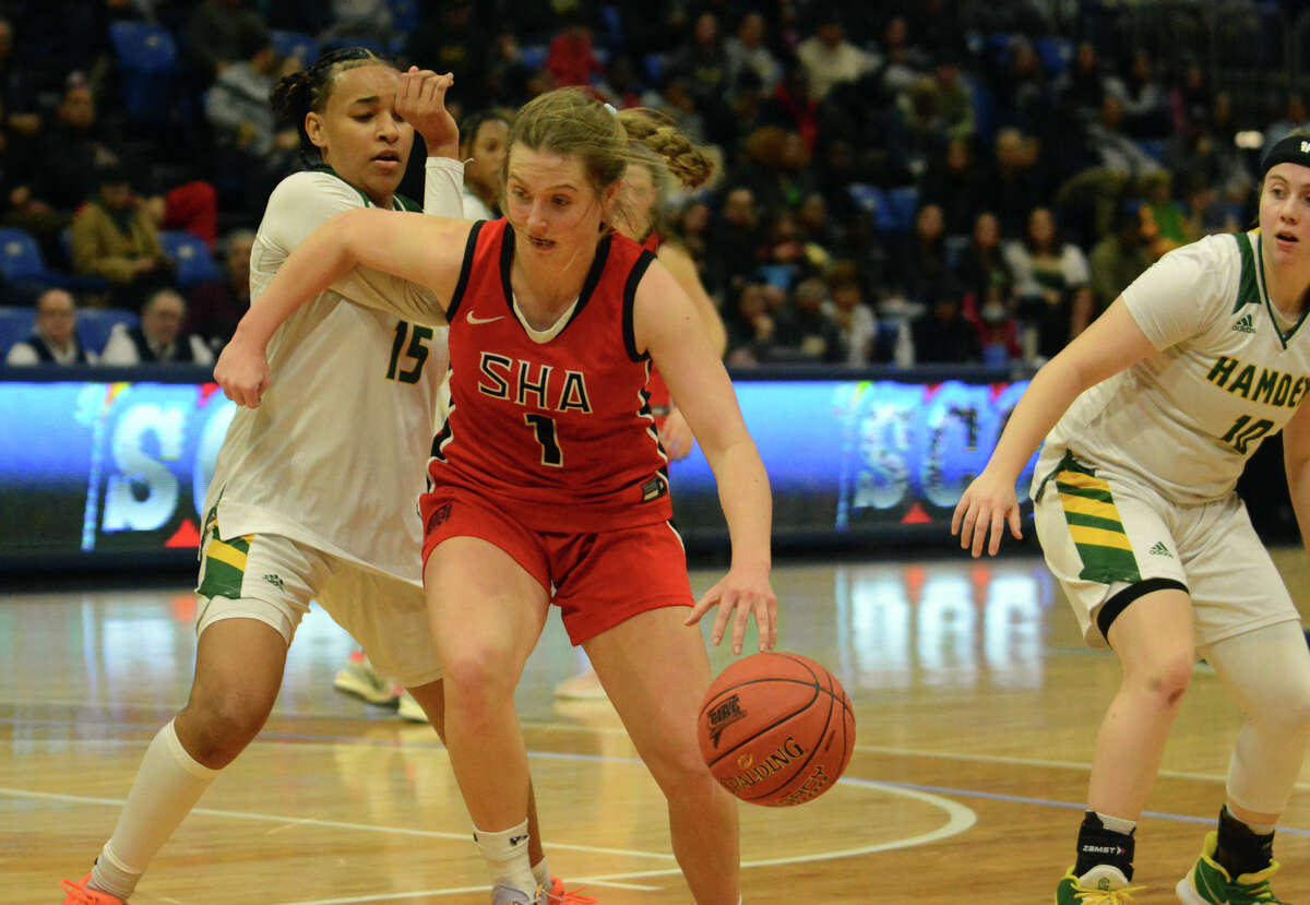 Hamden won the SCC girls basketball championship, defeating SHA