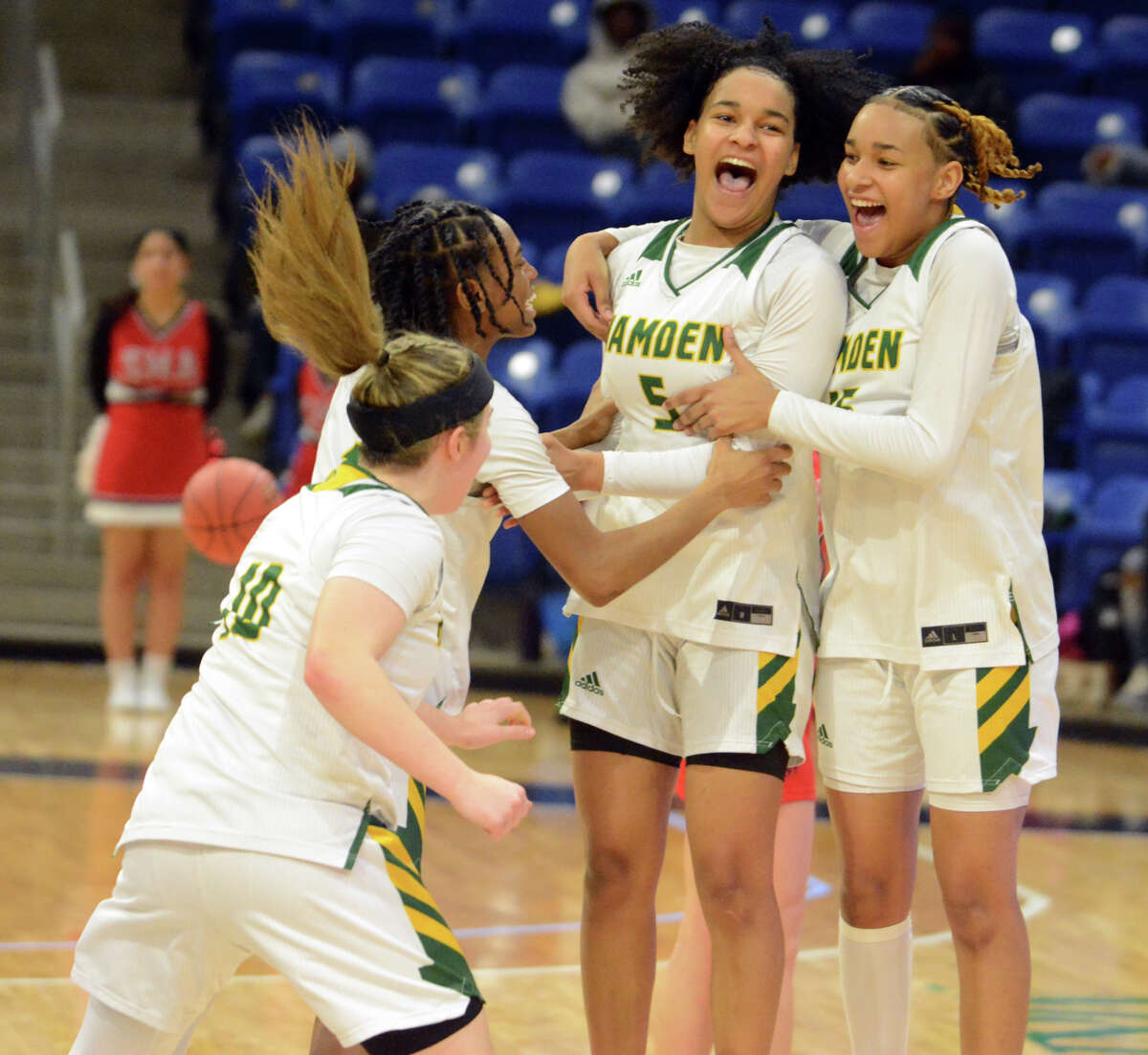 Hamden won the SCC girls basketball championship, defeating SHA