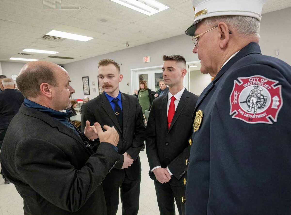 Pair sworn in as Watervliet firefighters