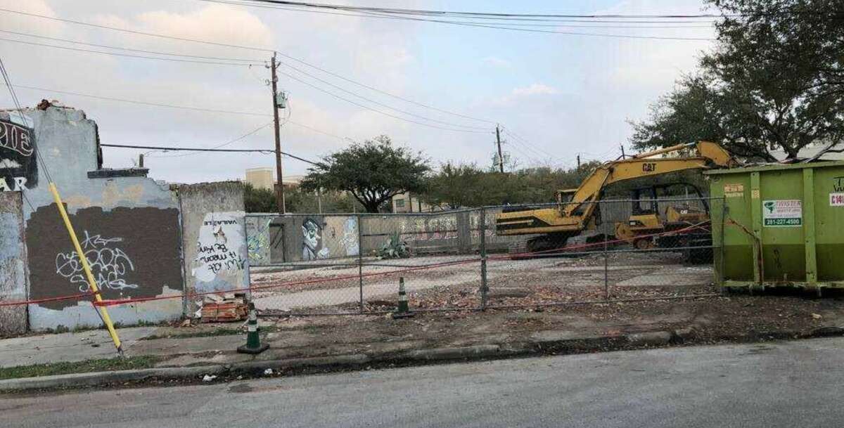 Demolition underway of Late Night Pie in Houston's Midtown