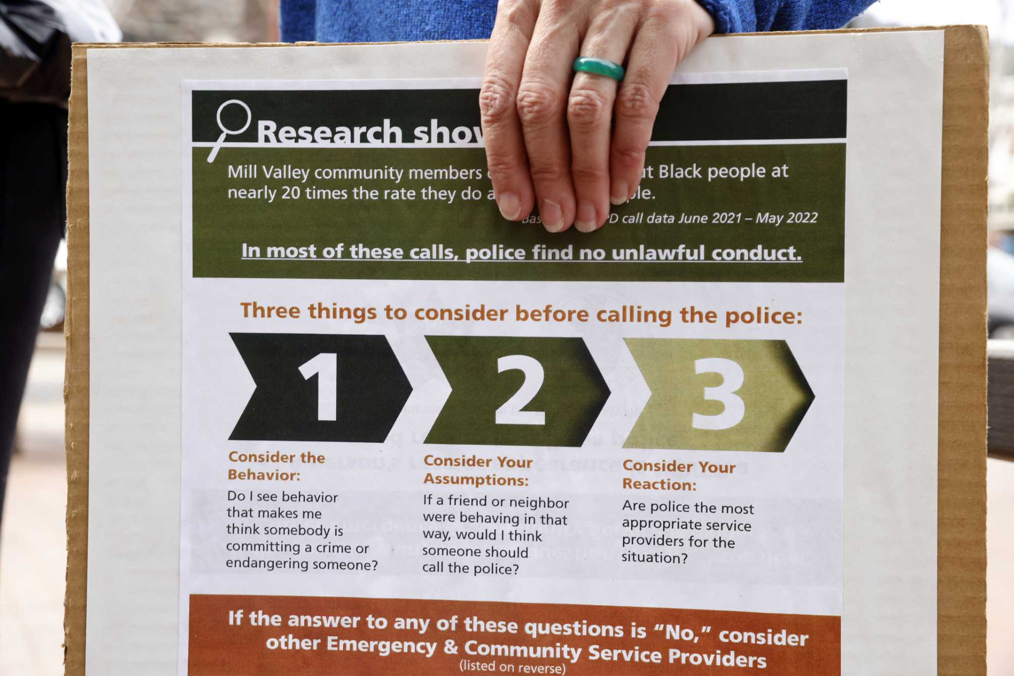 Mill Valley is using a flyer to reduce racial bias