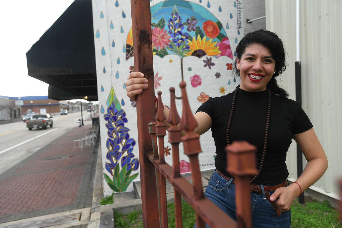 Painter Ines Alvidres says wherever she can make art is home