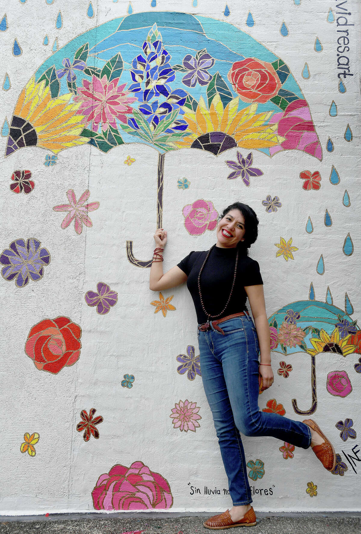 Painter Ines Alvidres says wherever she can make art is home