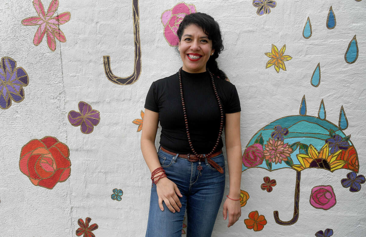 Painter Ines Alvidres says wherever she can make art is home