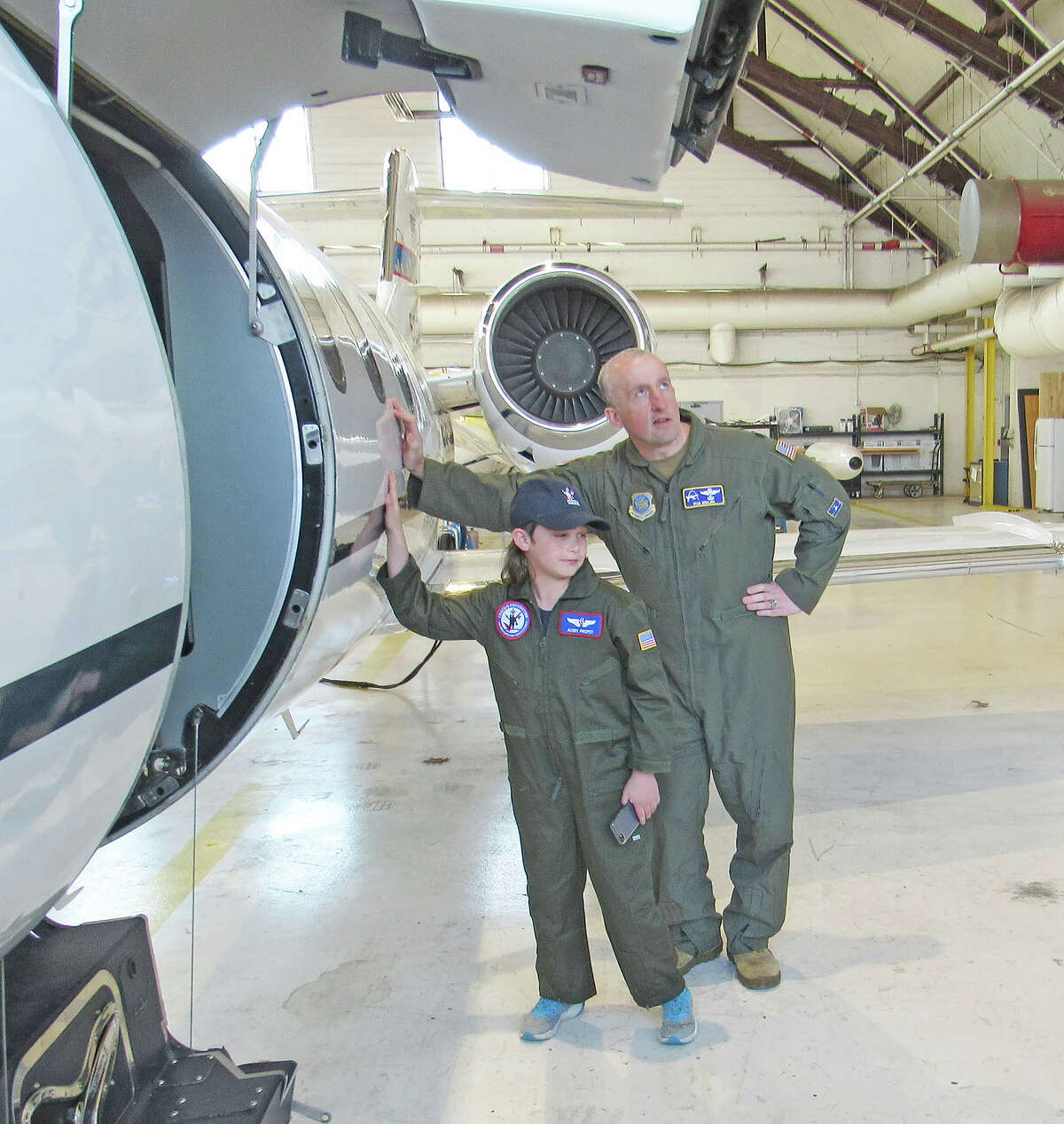 Avery Propst, 11, is 'Pilot for a Day' at Scott Air Force Base