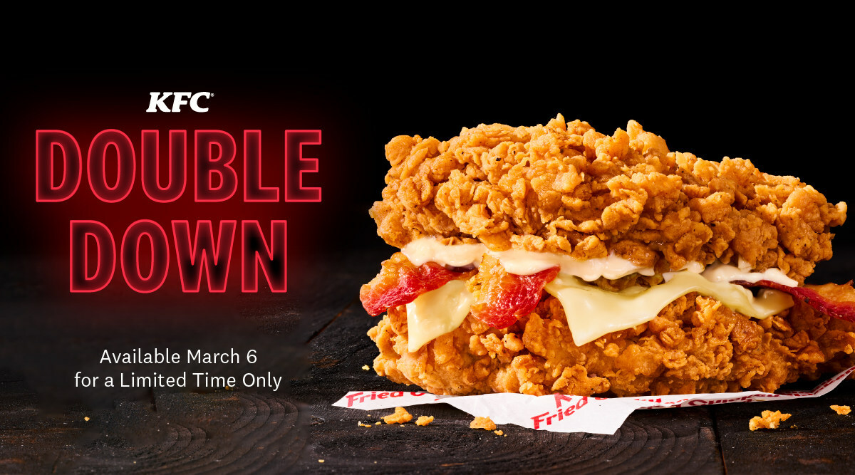 KFC brings back Double Down bunless sandwich