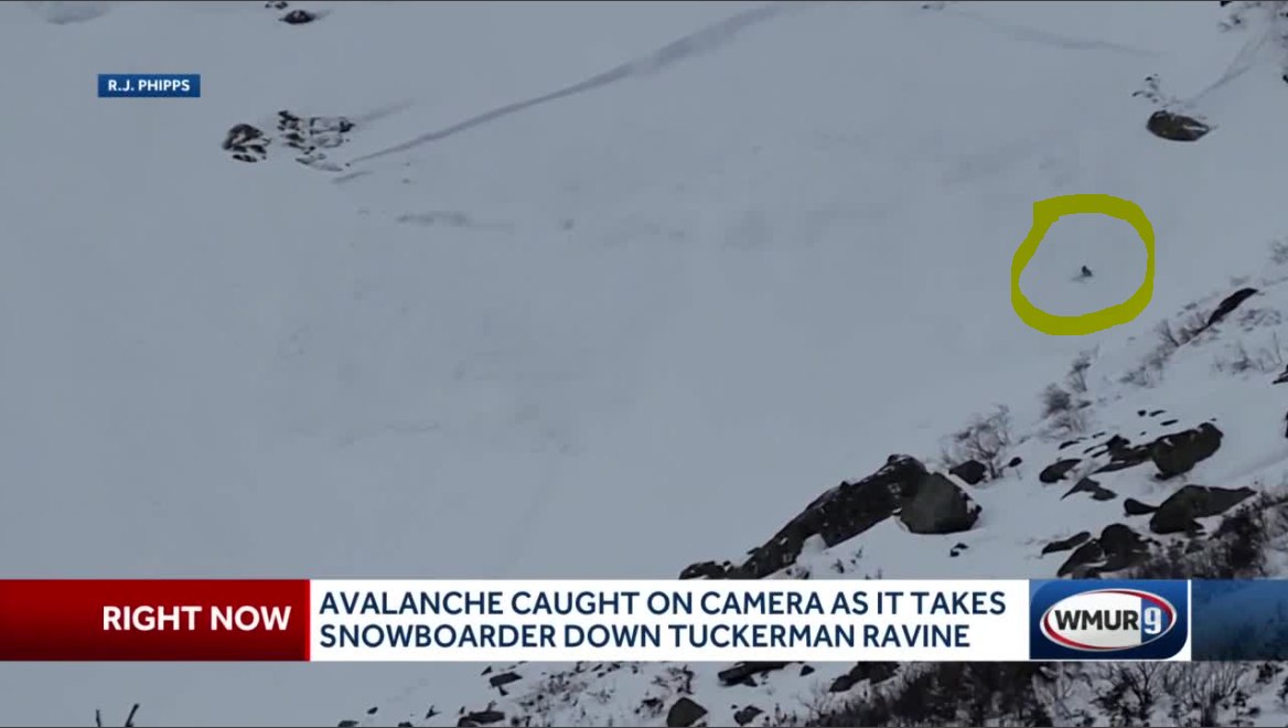 WATCH: Video captures moment snowboarder survives avalanche