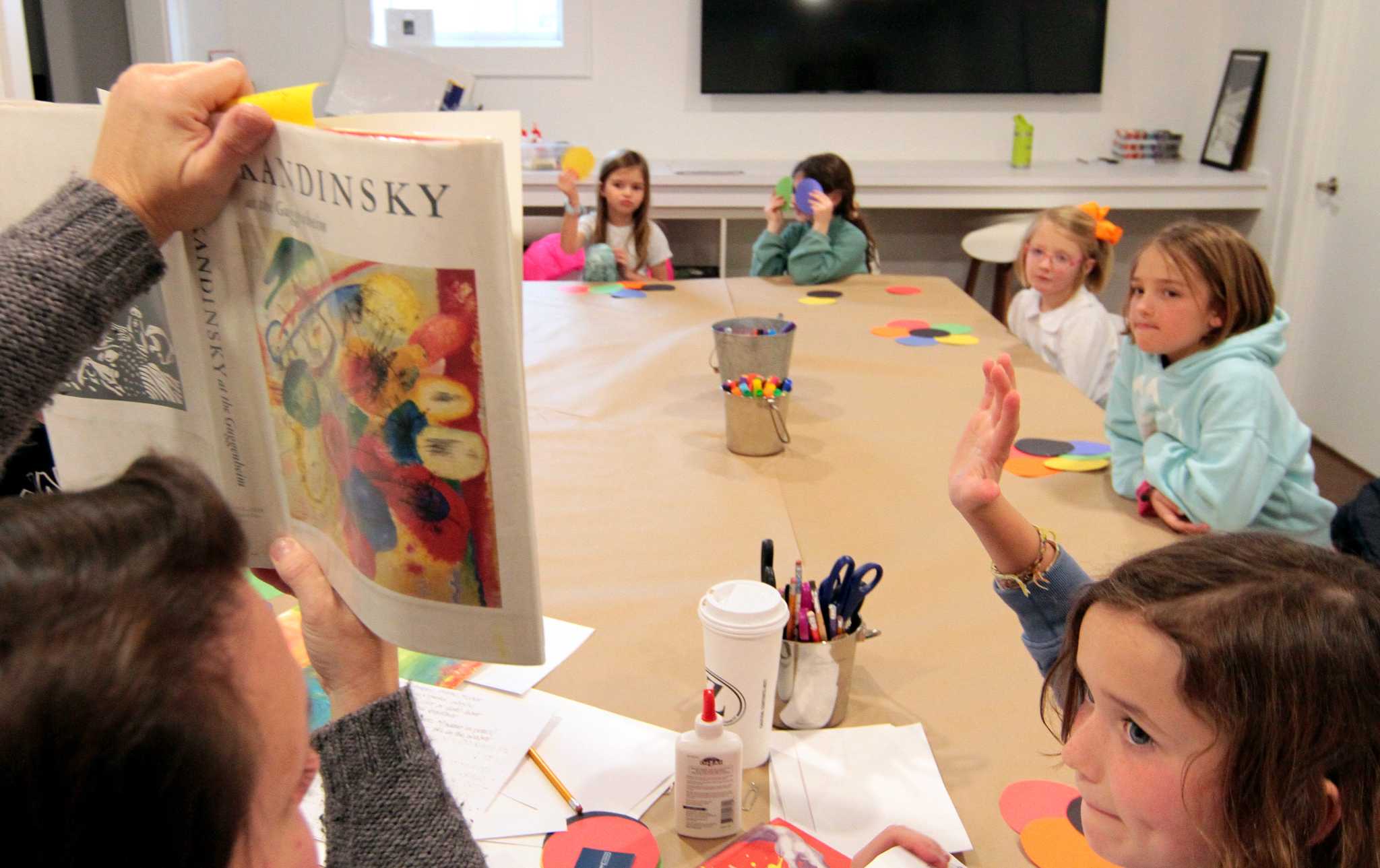 In Photos: New Canaan after-school art class tackles Kandinsky