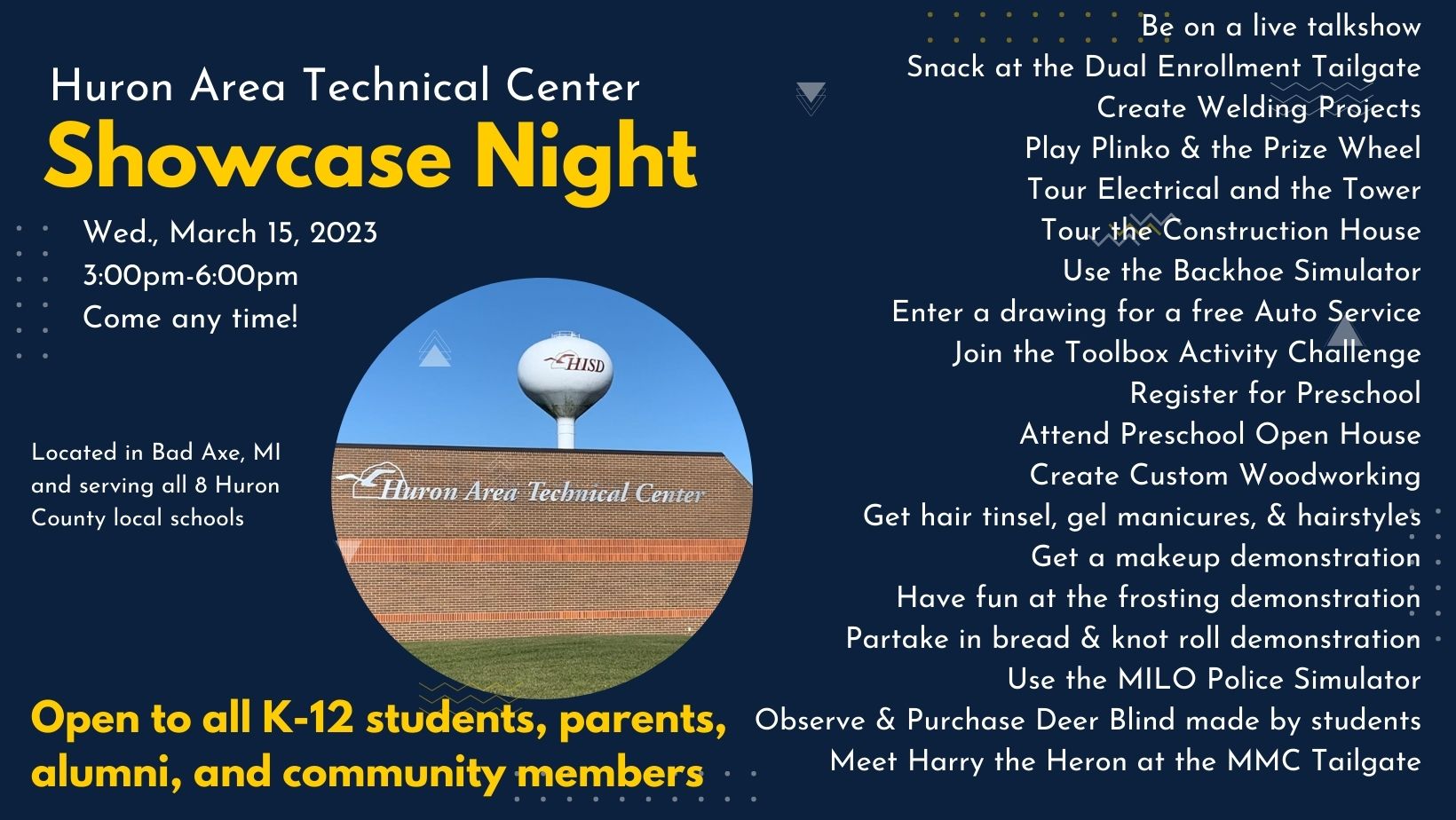 Huron Area Technical Center to host annual showcase night