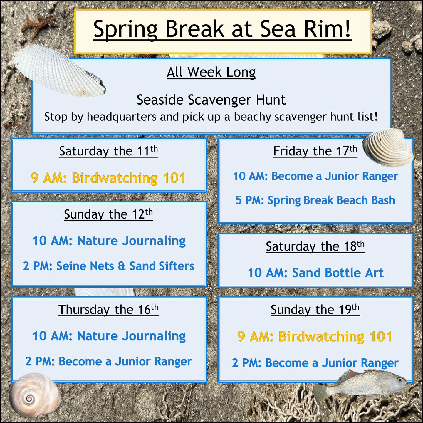 Sea Rim State Park to celebrate spring break 2023
