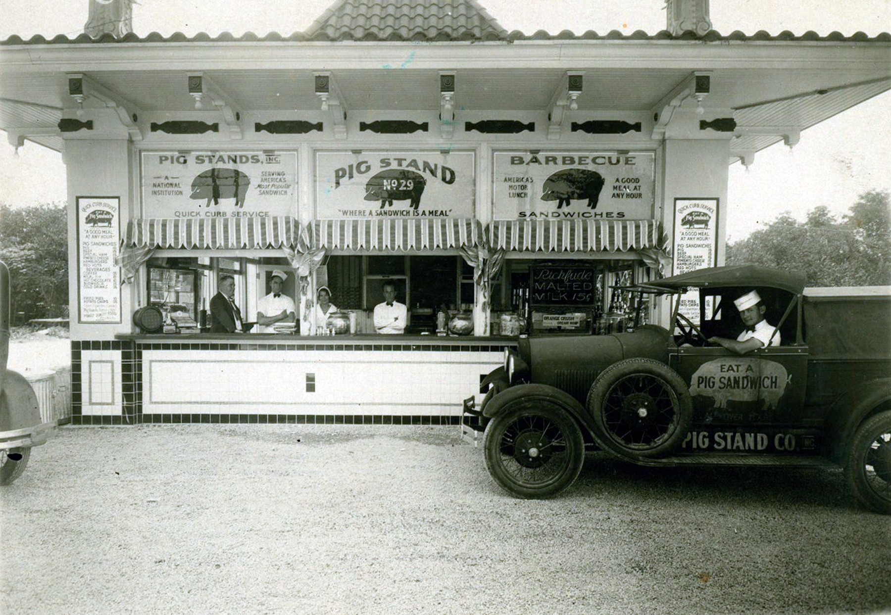 Photos of San Antonio Pig Stand diner through the years