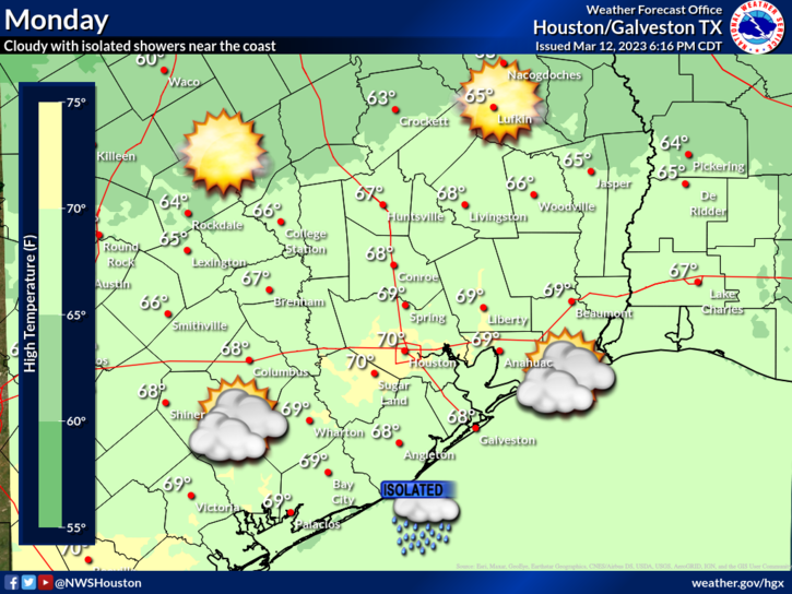 Houston weather: Expect gloomy, cooler start to week after recent heat