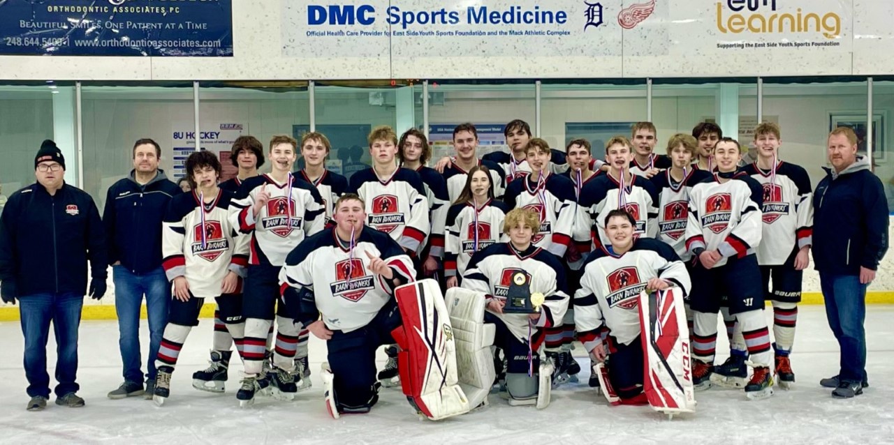 Huron County Barn Burners hockey won the Adray Metro title