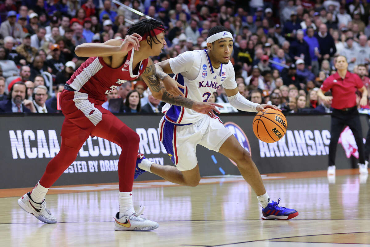 Upstart Arkansas knocks off top-seed Kansas in NCAA Tournament