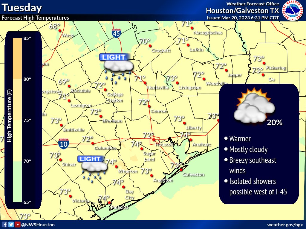 Houston weather: As spring begins, temperatures will rise