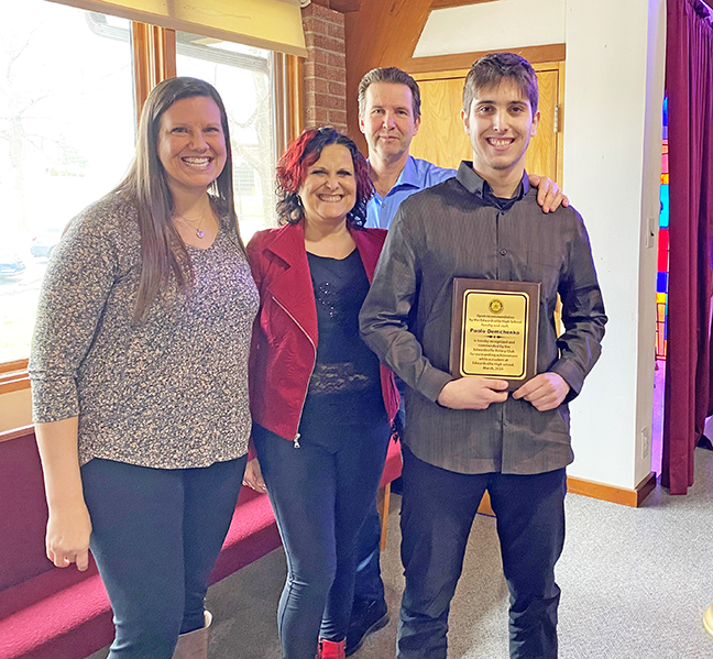 Paolo Demchenko is Rotary's March Student of the Month in Edwardsville