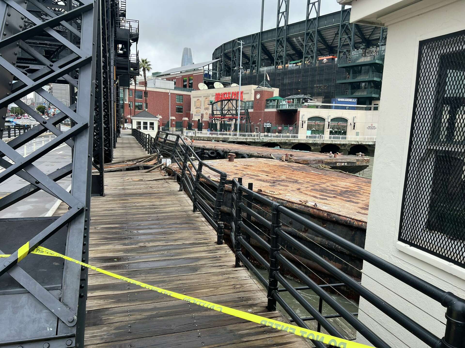Storm batters Lefty O'Doul Bridge, damaging historic SF span