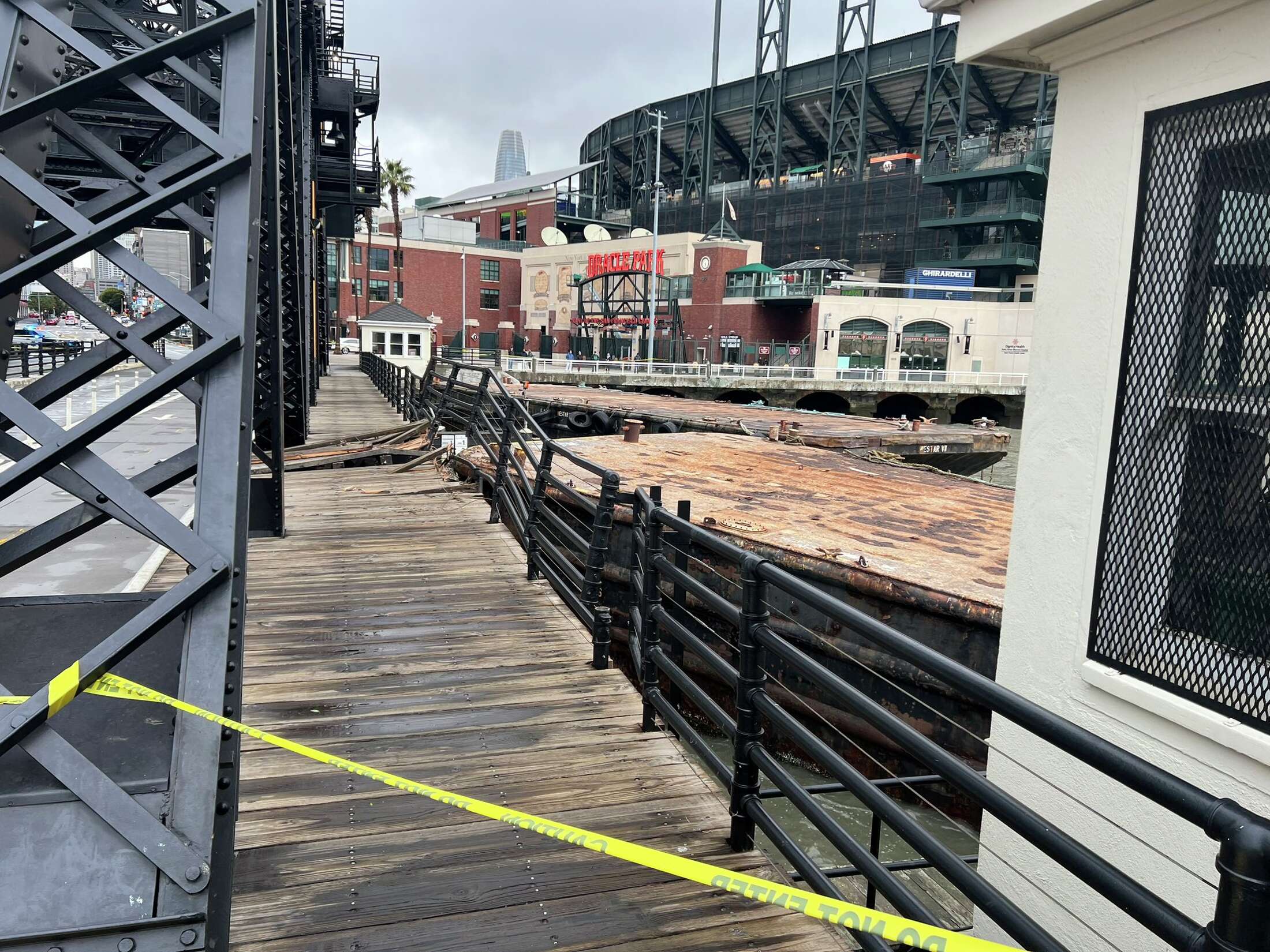 Storm batters Lefty O'Doul Bridge, damaging historic SF span