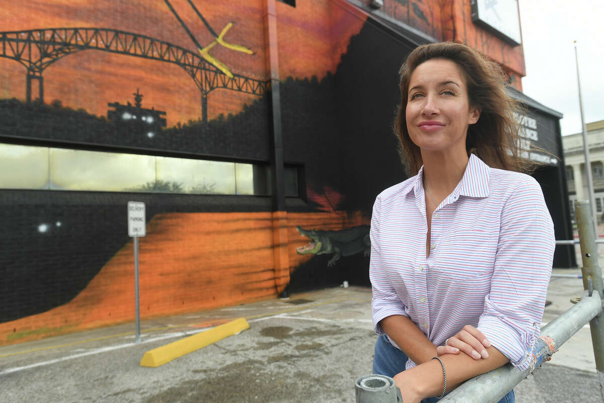 Meghan Cobb's Beaumont landscape mural was a labor of love
