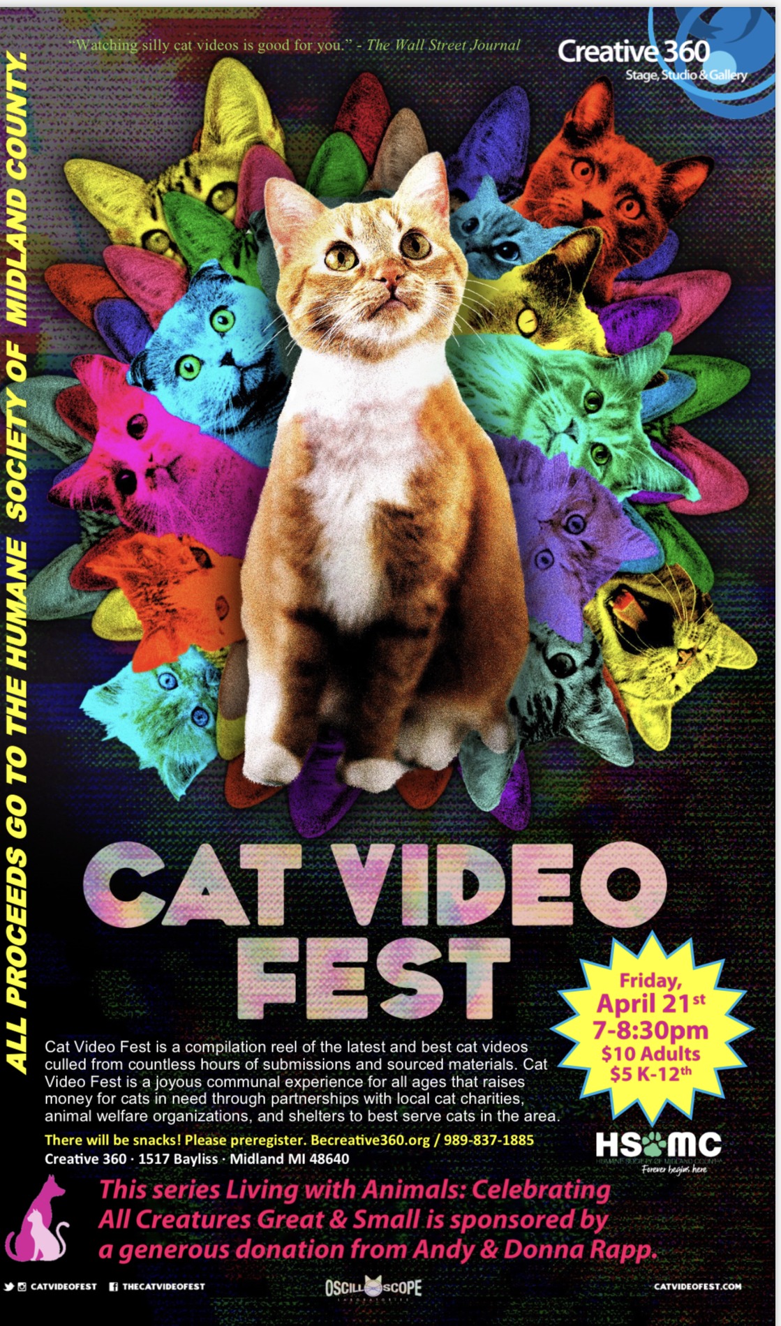 Midland's Creative 360 to host Cat Video Fest April 21
