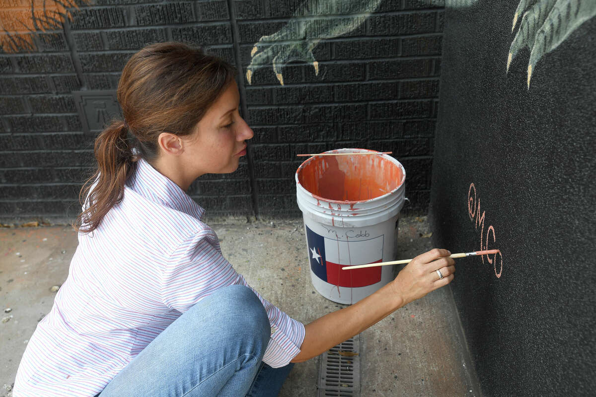 Meghan Cobb's Beaumont landscape mural was a labor of love