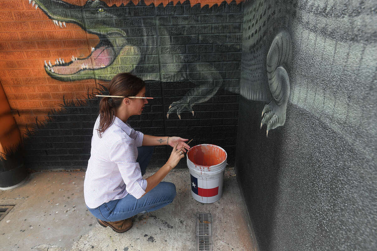 Meghan Cobb's Beaumont landscape mural was a labor of love