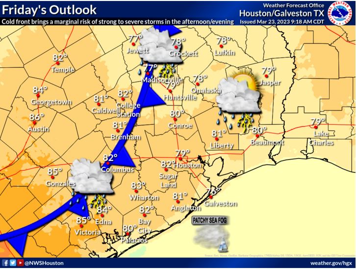 Houston weather: A breezy, cloudy day will turn rainy by the afternoon