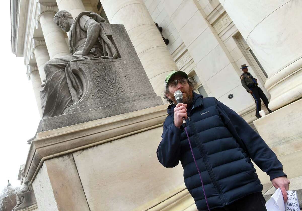 Supporters join CT activist in rally after 'Tent City' arrest