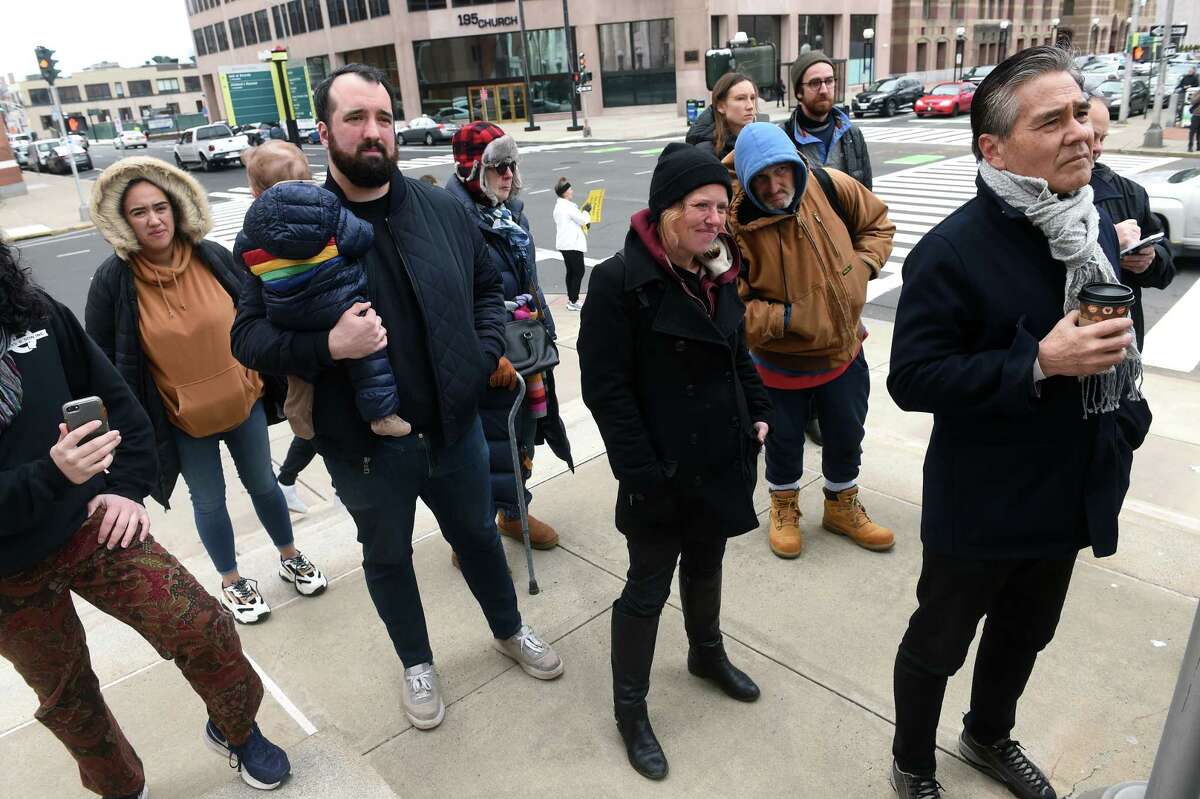 Supporters join CT activist in rally after 'Tent City' arrest