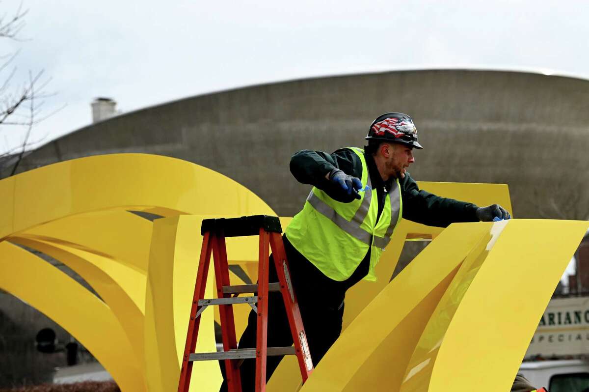 Trio sculpture gets new home at Empire State Plaza