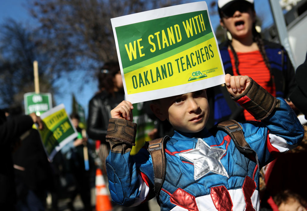 Some Oakland teachers walk out to protest pay discrepancy