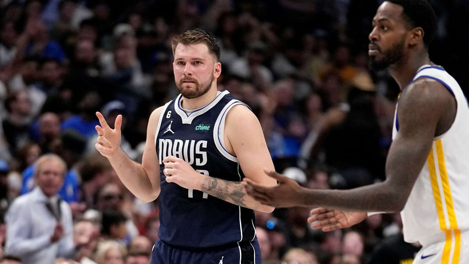 Luka Doncic fined for 'unprofessional' gesture during Warriors loss