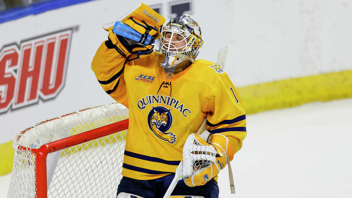 Quinnipiac goalie Yaniv Perets signs with Carolina Hurricanes.